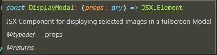 jsdoc - How to properly document the Props parameter of a React Native ...