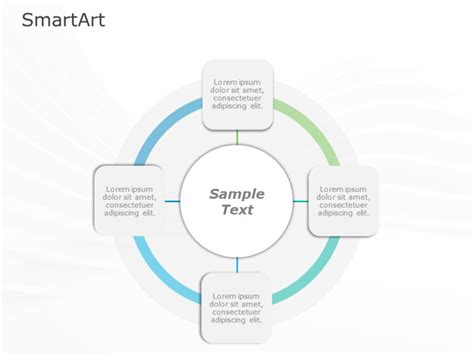 SmartArt Cycle Radial Cycle 4 Steps SlideUpLift