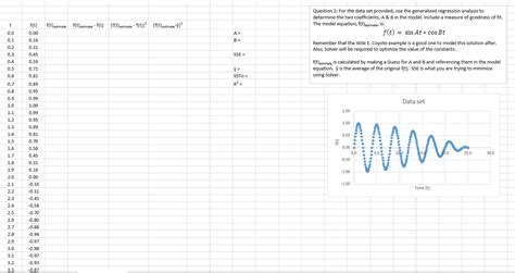 question 2 for the data set provided use the