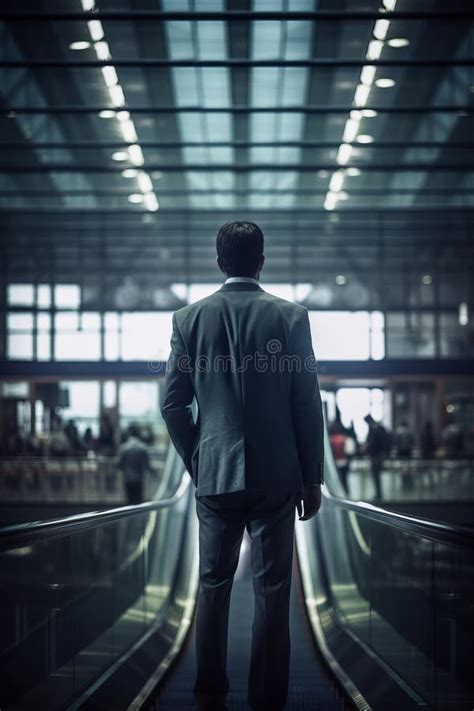 Businessman In Airport Ai Generated Stock Illustration Illustration Of Journey Transit 293515934