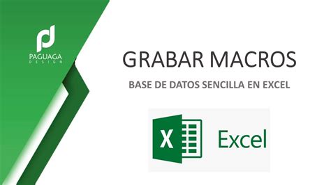 Crear Una Base De Datos Con Macros En Excel Youtube