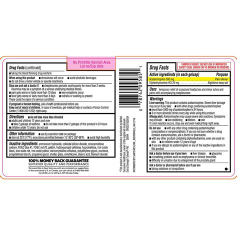 Usa Members Mark Acetaminophen Pm Gelcaps 375 Ct