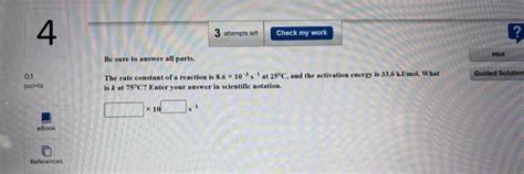 Solved Be Sure To Answer All Parts For The Following Chegg Com
