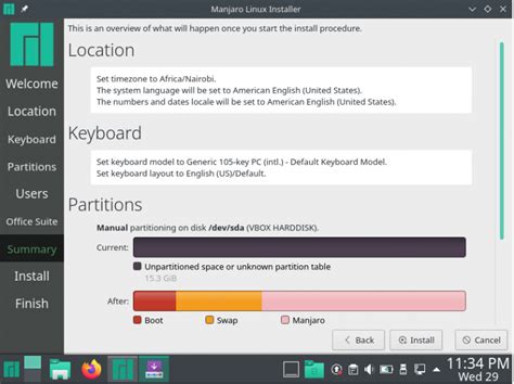 Installation Of Manjaro KDE Edition Desktop