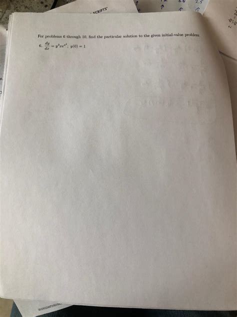 solved for problems 6 through 10 find the particular
