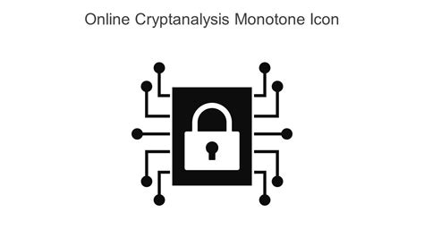 Online Cryptanalysis Monotone Icon In Powerpoint Pptx Png And Editable Eps Format