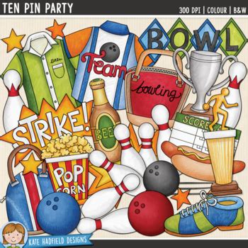 Bowling Party Clip Art
