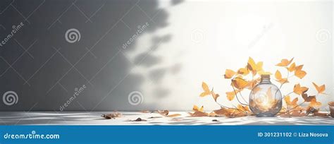 An Original Light Background Image With A Slight Shadow Of A Plant For The Presentation Of