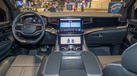 2022 Jeep Grand Wagoneer Obsidian Interior Review Probing The Dark In