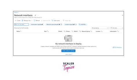 Network Interface In Azure Scaler Topics