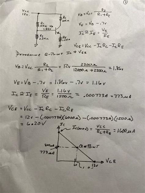 Solved Using These Exact Formulas Only Find Q Point And Draw