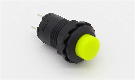 Pulsador Amarillo Redondo 12mm Empotrable Boton On Off 2 Posiciones Leantec Es