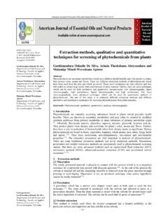 Extraction Methods Qualitative And Quantitative Extraction Methods Qualitative And