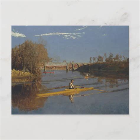 Thomas Eakins The Champion Single Sculls Postcard Zazzle
