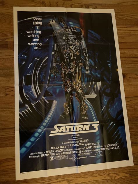 Saturn 3 Original 1980 Scifi One Sheet Movie Poster Farrah Fawcett Kirk