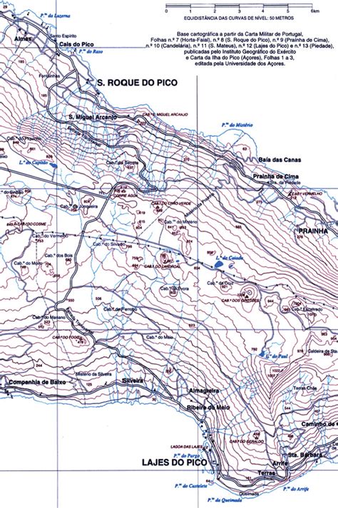 Map Of Part Of Pico Island Showing The Localization Of The Scoria Cones Download Scientific