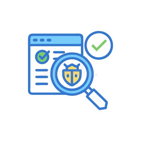 Security Testing Icon For Vulnerability Assessment Stock Illustration