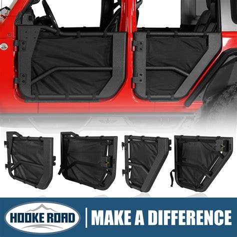 Hooke Road Tubular Half Doors For 2018 2023 Jeep Wrangler Jl And 2020 2023 Gladiator Jt 4pcs
