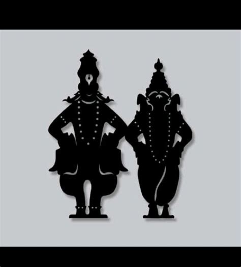 Vitthal Rukmini Metal Wall Art 24 X 19 Inch