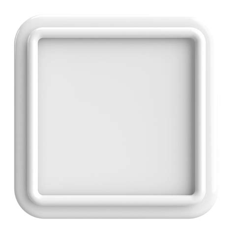 premium photo 3d rectangle button empty button 3d illustration