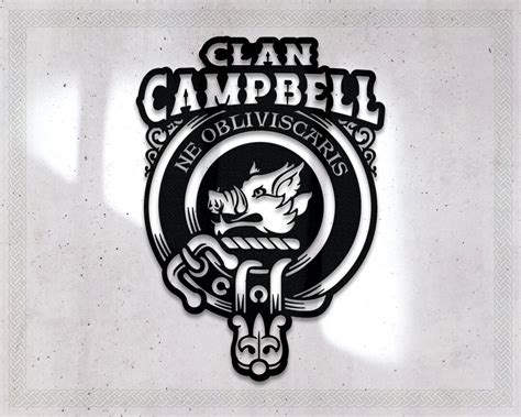Clan Campbell Die Cut Metal Sign With Scotland Clan Badge And Motto Etsy