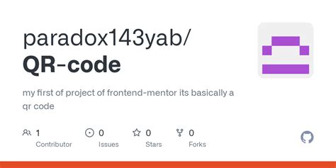 Github Paradox143yabqr Code My First Of Project Of Frontend Mentor Its Basically A Qr Code