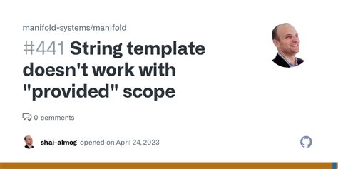 String Template Doesn T Work With Provided Scope Issue Manifold Systems Manifold Github