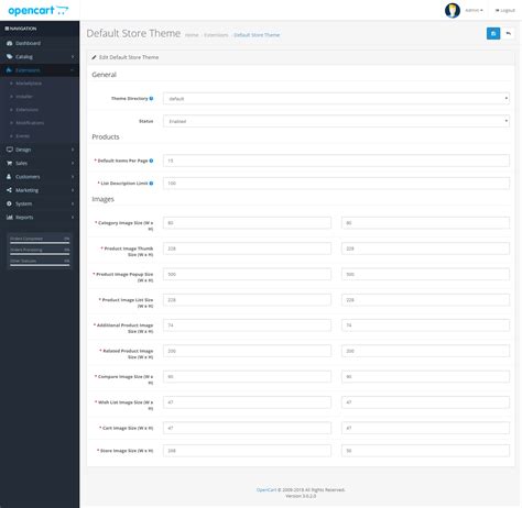 Themes Opencart Documentation
