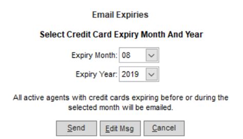 Set Up Automatic Credit Card Expiry Notifications Back Office