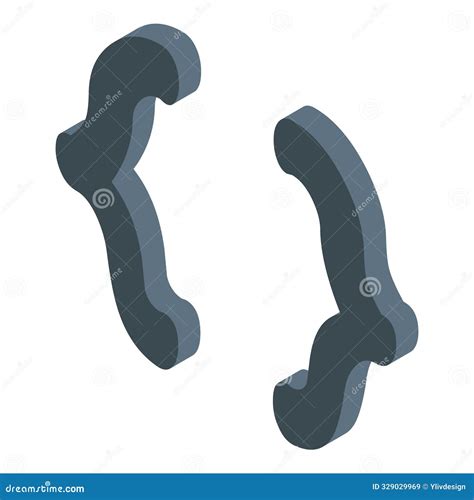 Pair Of Brackets Programming Code Symbol Representing Coding Language Cartoon Vector