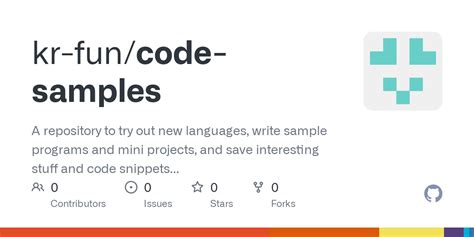 Github Kr Funcode Samples A Repository To Try Out New Languages Write Sample Programs And