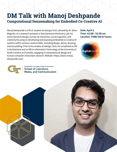 Digital Media On Linkedin Dm Talk With Manoj Deshpande Computational Sensemaking For Embodied…