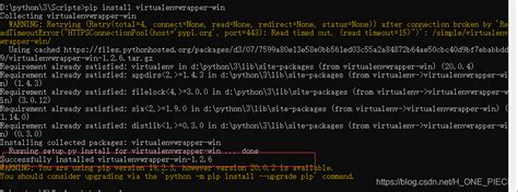 python安装虚拟环境时，使用pip install virtualenvwrapper win安装失败的解决办法。 csdn博客