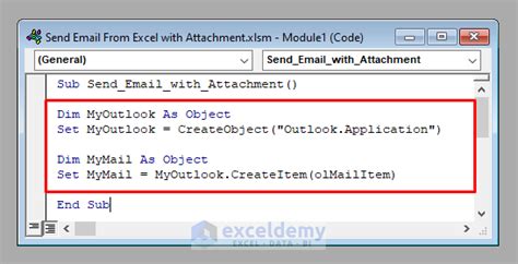 How To Apply A Macro To Send An Email From Excel With Attachment