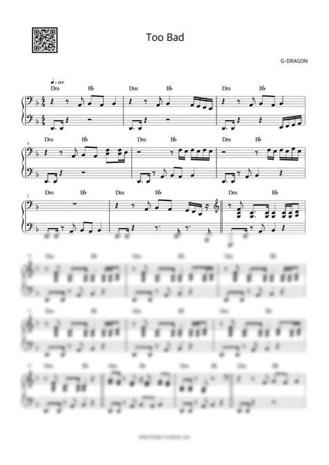 악보 G Dragon 지드래곤 Too Bad Funk Ver By 참새와 재즈놀이