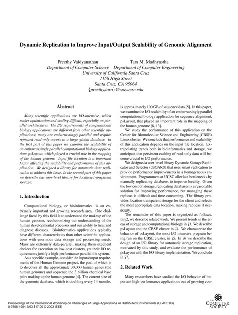 dynamic replication to improve input output scalability of genomic