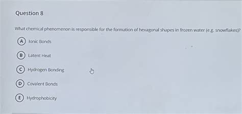 solved question 8what chemical phenomenon is responsible for