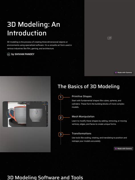 3d modeling an introduction pdf 3 d modeling art