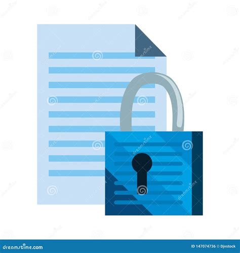 Cybersecurity Data Protection Stock Illustration Illustration Of Data Document 147074736
