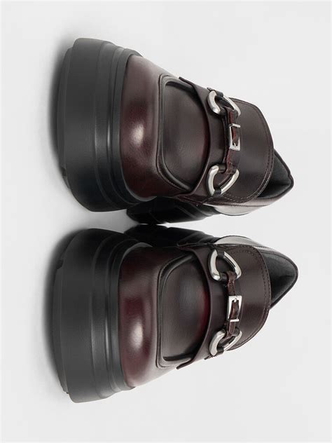 메탈릭 악센트 청키 플랫폼 로퍼 버건디 슈즈 찰스앤키스 코리아 메탈릭 악센트 청키 플랫폼 로퍼 버건디 슈즈 찰스앤키스 코리아