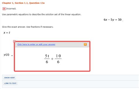 Solved Chapter 1 Section 11 Question 13a X Incorrect Use