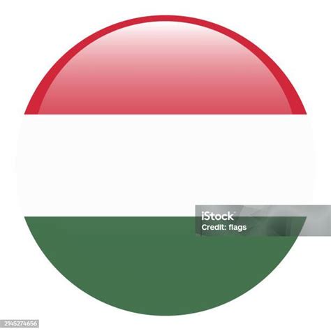 헝가리 국기입니다 버튼 플래그 아이콘입니다 표준 색상 원 아이콘 플래그입니다 컴퓨터 일러스트레이션 디지털 일러스트레이션 벡터