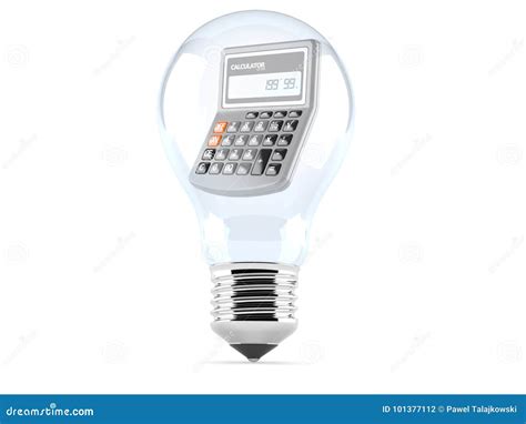 Light Bulb With Calculator Stock Illustration Illustration Of Investment 101377112