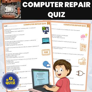 Computer Repair Quiz Computer Science Assessment Test TPT