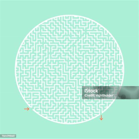 어려운 둥근 미로 어린이와 성인을위한 게임 아이들을위한 퍼즐 미로 수수께끼 색상 배경에서 격리된 플랫 벡터 그림입니다 0명에 대한 스톡 벡터 아트 및 기타 이미지 Istock