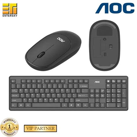 AOC Wireless Keyboard And Mouse Set Km200 Laptop Desktop Computer Gaming Electronic Sports Home