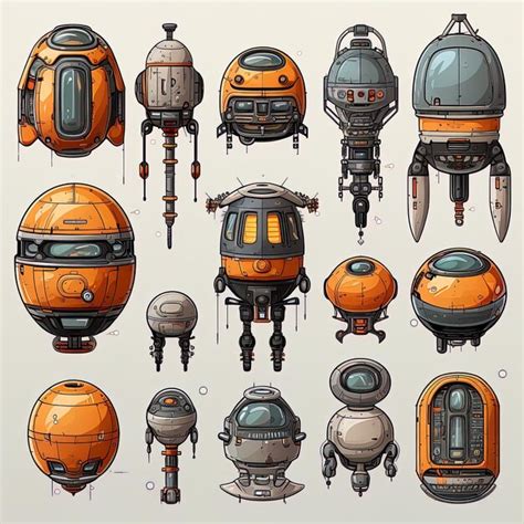 Spaceship Game Assets Premium Ai Generated Image