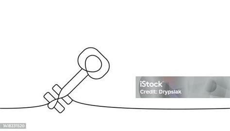 키 한 줄 연속 도면 홈 키 연속 한 줄 그림 벡터 미니멀리스트 선형 일러스트 레이 션 0명에 대한 스톡 벡터 아트 및 기타 이미지 0명 등고선 디자인 Istock