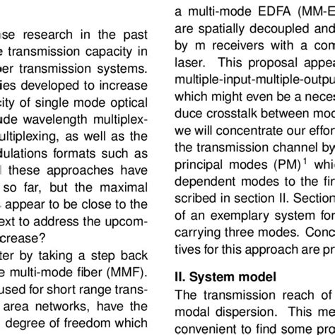 Concept Of A Future Fiber Mode Division Multiplex Mdm Transmission System Download