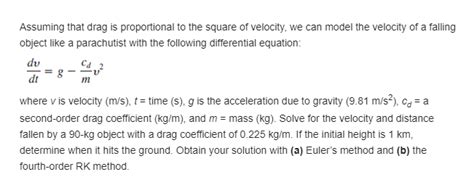 Solved I Need The Matlab Code For Runge Kutta Method